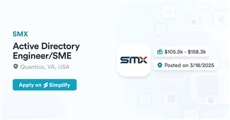 Active Directory Engineersme Smx Simplify Jobs