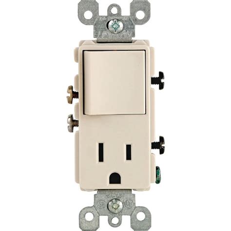 Leviton Light Almond 15a Switch And Outlet Leviton Switch Outlet