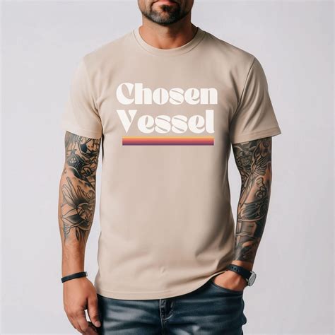 Chosen Vessel Tshirt Retro Style Unisex Heavy Cotton Tee Simple