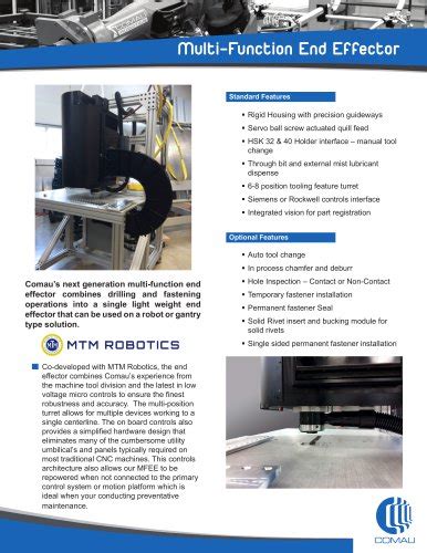 Multi Function End Effector Comau Pdf Catalogs Technical