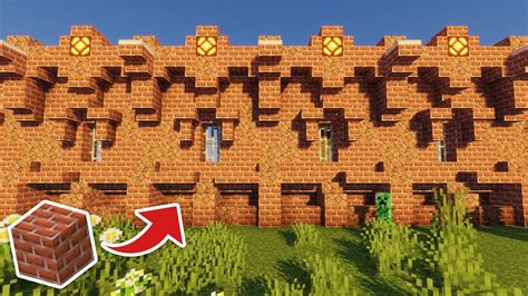How To Build A Brick Wall In Minecraft 1 17 Tutorial Youtube