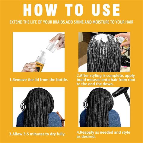 Braid Mousse 84 Fl Oz Extra Hold High Shine Frizz Control Hair