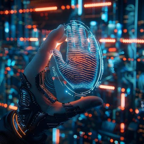 Premium Photo Biometric Security Ai Advancement Iris Fingerprint Scanner Lock Cyber Digital