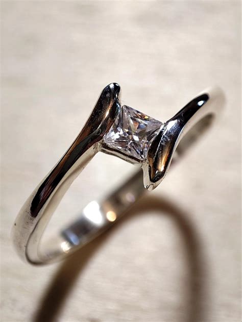 Sterling Silver Princess Crossover Ring