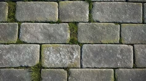 Grassy Paving Stone Texture Background Stone Rocks Cobblestone Stone