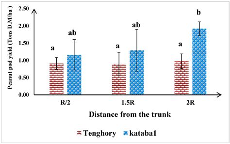 Variation In Average Peanut Pod Yield According Distance From P Download Scientific Diagram