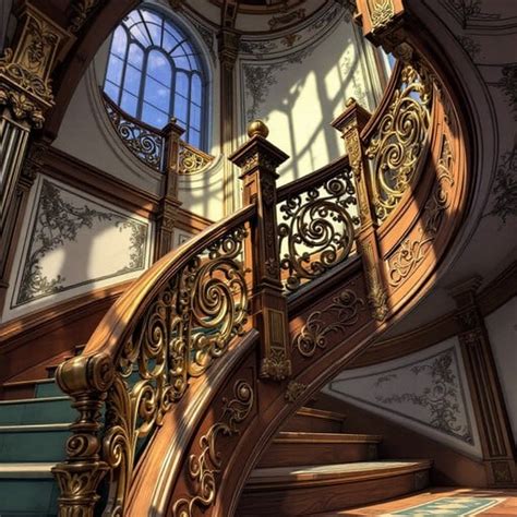 Free Majestic Victorian Staircase Image Victorian Staircase Spiral Download At Stockcake
