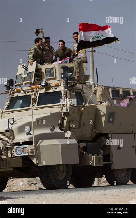 The Unit 9 Of The Iraqi Army Is Passing A Crossroad In Makhmour Iraq