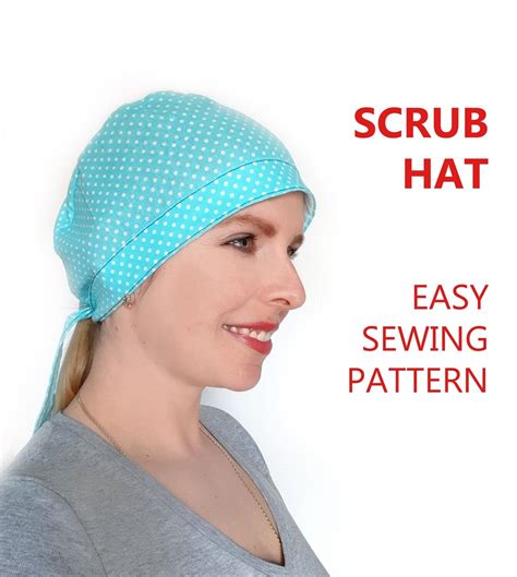 Scrub Cap Sewing Pattern Pdf Tutorial Easy Surgical Hat How To Sew