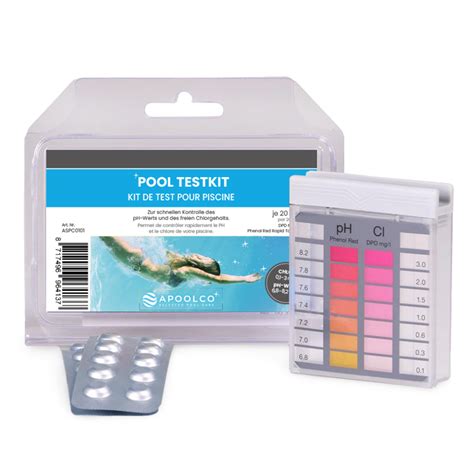 Pool Test Kit Für Chlor And Ph Wert Apoolco Aspc0101