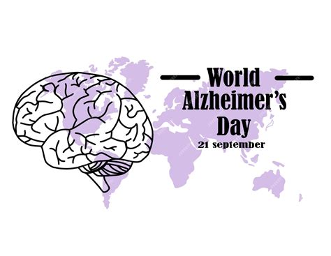 Premium Vector Happy World Alzheimers Day Poster Illustration