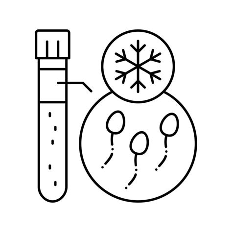 Freezing Sperm Line Icon Vector Illustration 18994020 Vector Art At Vecteezy