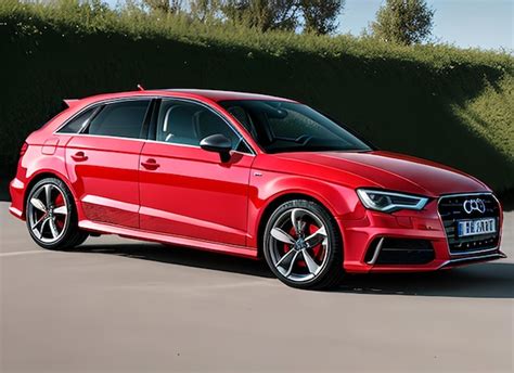 Premium Ai Image Red Audi A3