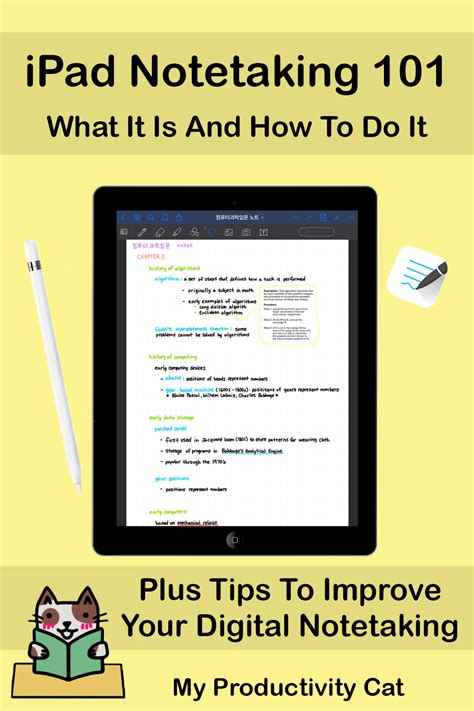 IPad Notetaking My Productivity Cat