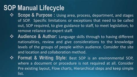 Standard Operating Procedure Sop Ppt