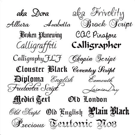 Fancy Cursive Font Names Pagsole