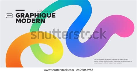 Wavy Shape Gradient Colors On White Stock Vector Royalty Free
