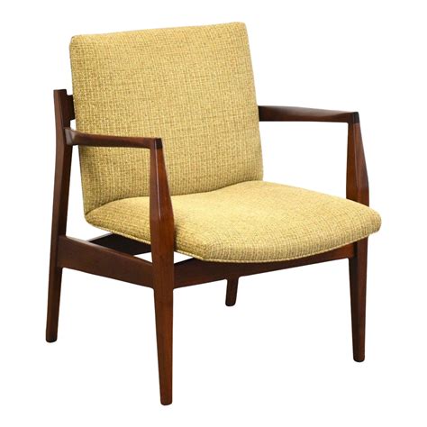 Jens Risom Walnut Lounge Chair Chairish