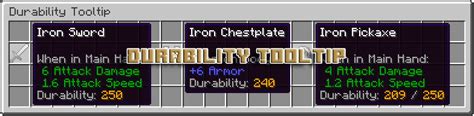 Durability Tooltip 1122 1165 мод Майнкрафт
