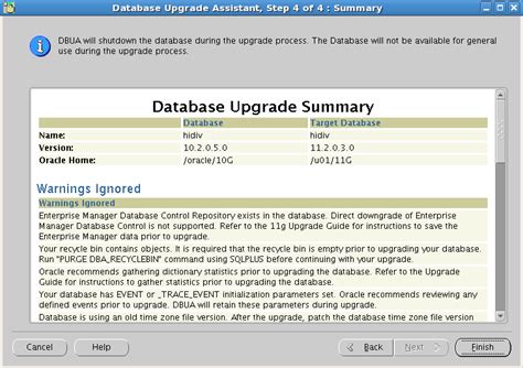 Upgrading Oracle 10205 To 11203 Sysdba