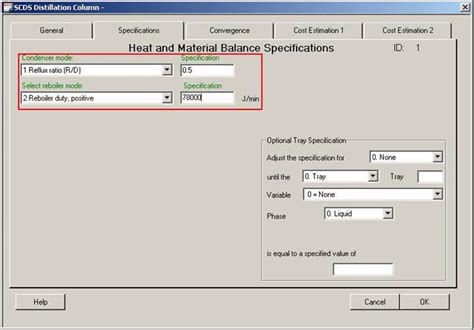 Chemcad Scds Distillation Column