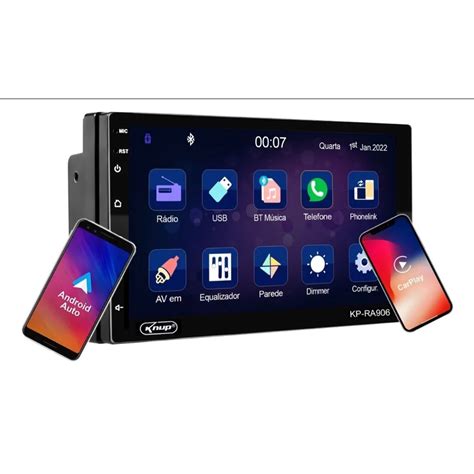Radio Mp5 7 Polegadas Usb Sd Bluetooth Carplay Slim Shopee Brasil
