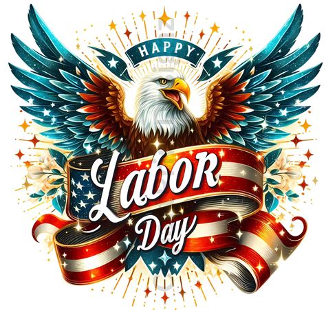 Happy Labor Day Banners Clipart Bundle Watercolor Clip Art Images