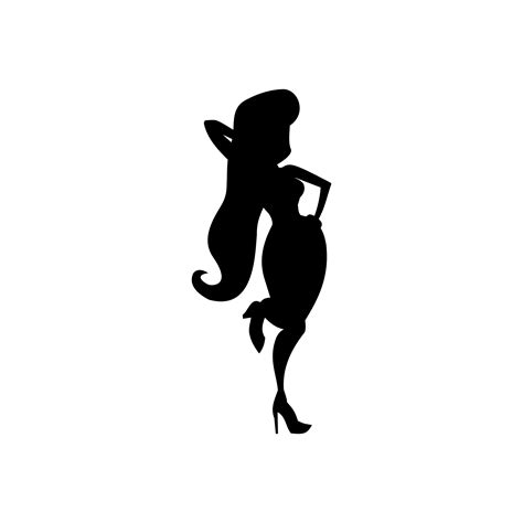 Dicke Pin Up Girl Silhouette