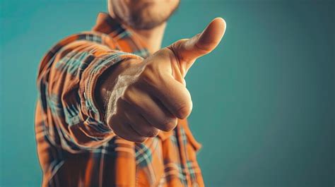 Premium Photo Assertive Individual Pointing Finger With Confidence