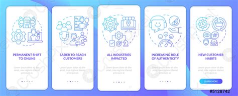 Digital First Mindset Is Essential Blue Gradient Onboarding Mobile App