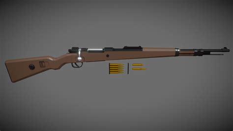 Low Poly Kar98k Mauser Karabiner 98k Download Free 3d Model By Du