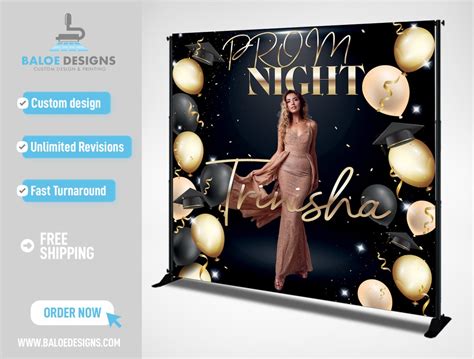 Prom Night Graduation Prom Backdrop Photo Prom Send Off Backdrop