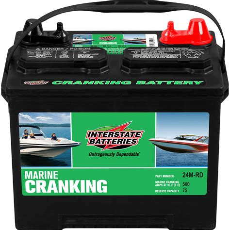 Interstate Deep Cycle Marinerv Battery Group Size 24ms 12 Volt 400