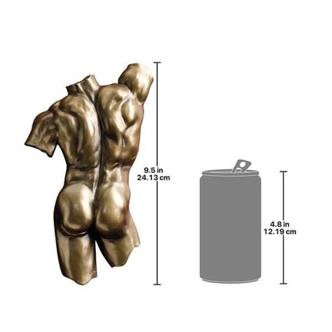 Design Toscano Anatomical Decipher Nude Torso Wall Sculptures By Kaleb Marytn B 1960 Male