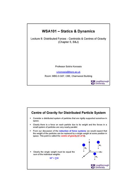 Centroids And Centres Of Gravity Wsa101 Statics And Dynamics Lecture
