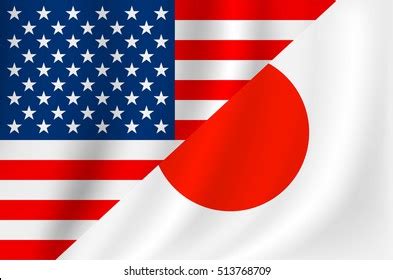 Japanese And American Flag Together
