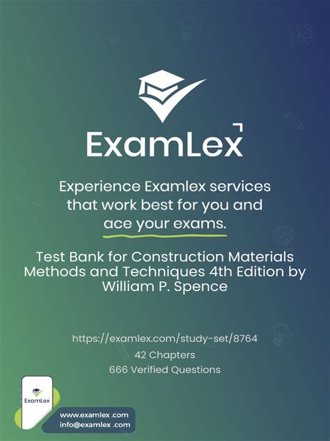 Test Bank For Construction Materials Methods And Techniques 4th Edition