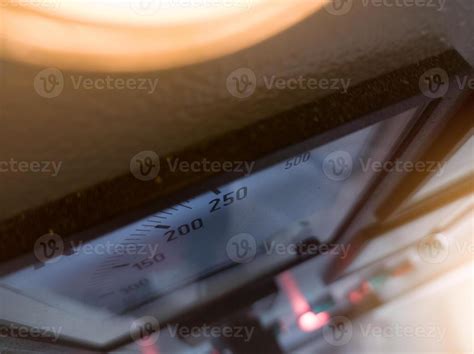 Analog Amper Meter Scale Of Current Measurement On The Top View