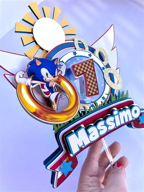 Sonic Cake Topper Sonic Cake 3d Cake Toppers Topper