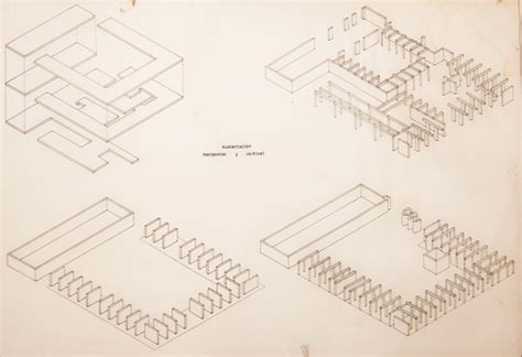 Architect 3d Axonometric Showcasing Structural Elements Such As Slabs