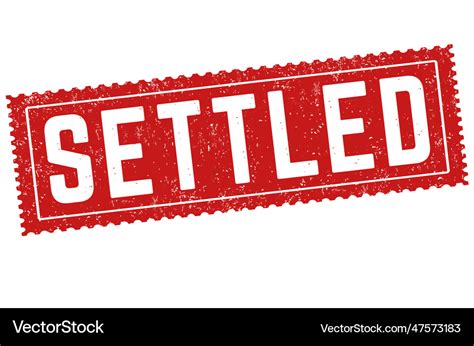 Settled Grunge Rubber Stamp Royalty Free Vector Image