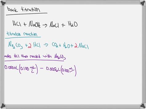A G Sample Containing Na CO Is Analyzed By Adding Ml Of M HCL A Slight Excess