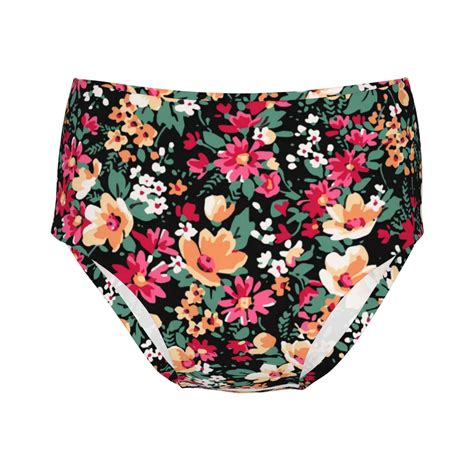 Teen Girls Underwear Many Kind Of Flowers Soft Cotton Briefs Panties