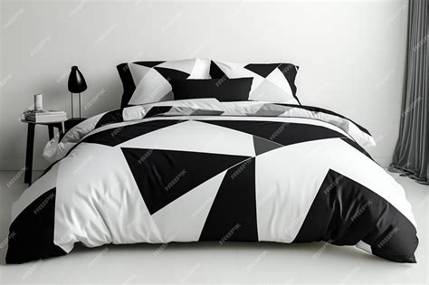 Seamless Bed Sheet Pattern Showcases A Stylish Geometric Design Ai Photo Premium Ai Generated