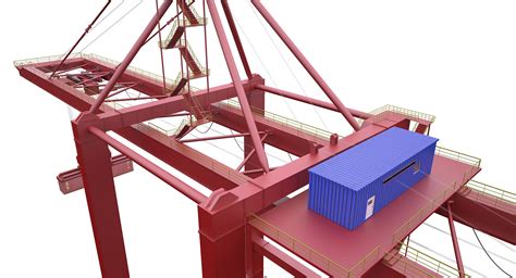 Container Crane And Rtg Crane 3d Model 104 Max 3ds Fbx Obj Free3d