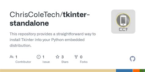 Github Chriscoletechtkinter Standalone This Repository Provides A