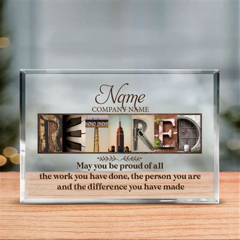 Personalized Retirement Acrylic Plaque Retirement T For Coworker