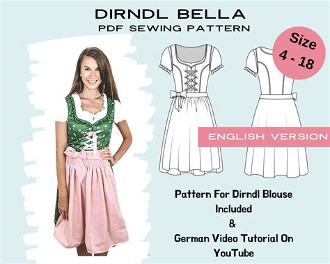 Dirndl Pattern Dirndl Oktoberfest Costume Pattern Dirndl Workshop