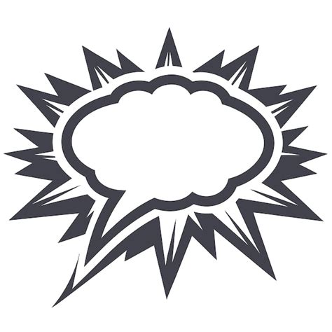 Premium Vector Empty Comic Speech Bubbles Explosion Shape