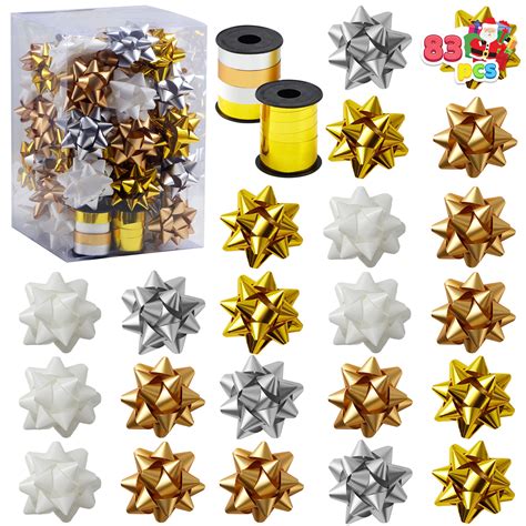 Joyfy 83 Pcs Christmas T Bows And T Ribbons 75pcs 3 Christmas